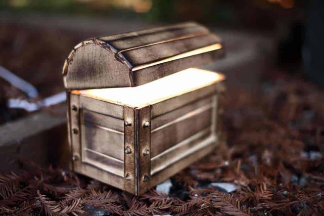 DIY Glowing Night Light Treasure Chest - TheDIYPlan