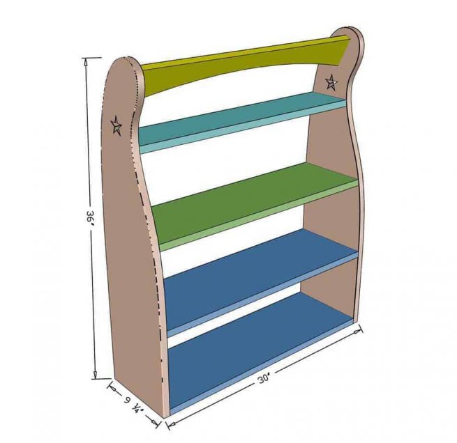 How to Build a DIY Curved Wooden Shelf with Stars Cut Out - TheDIYPlan