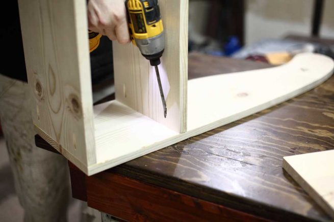 How to Build a DIY Curved Wooden Shelf with Stars Cut Out - TheDIYPlan