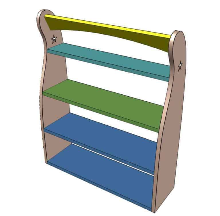 How to Build a DIY Curved Wooden Shelf with Stars Cut Out - TheDIYPlan