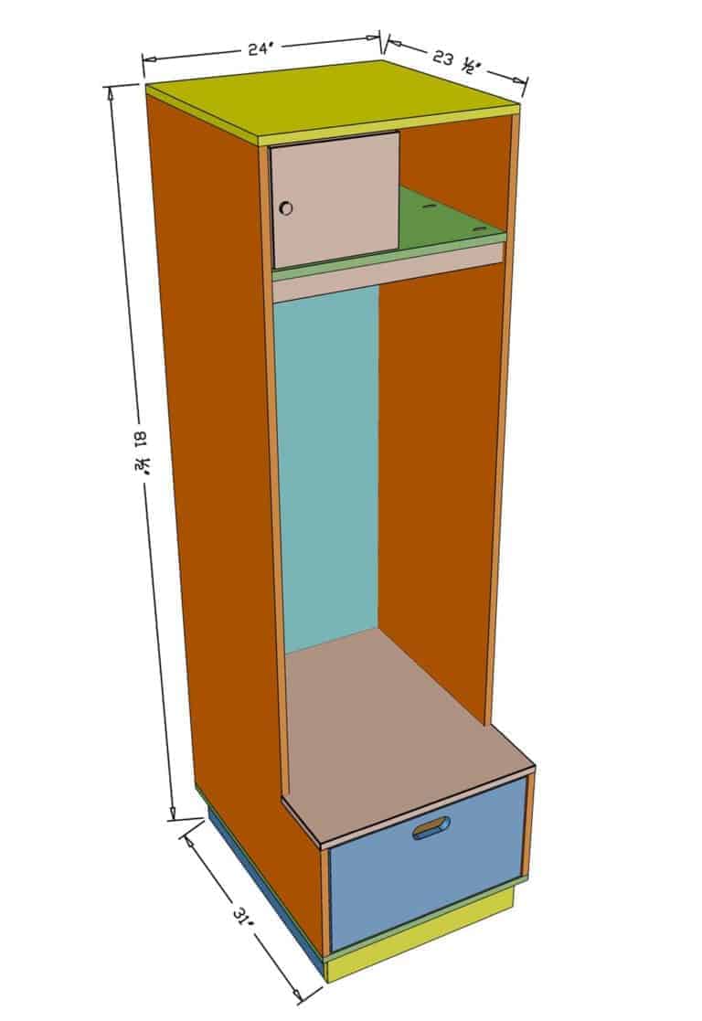 How to Build a DIY Entryway Locker with Storage - TheDIYPlan