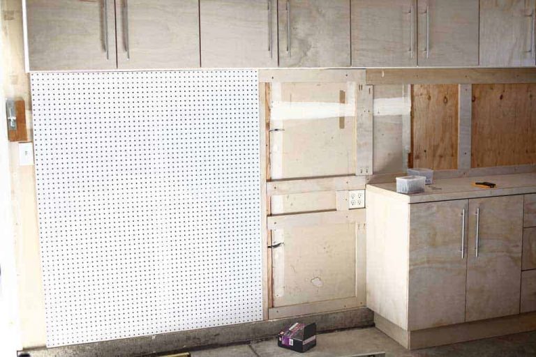 How to Install and Organize DIY Pegboard Wall - TheDIYPlan