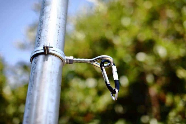 How to Build a Patio Sunshade using Triangular Fabric - TheDIYPlan
