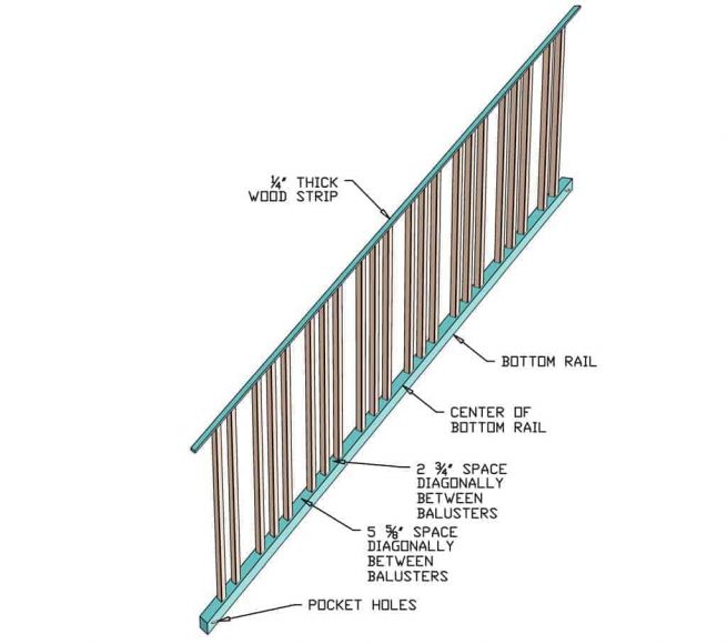 How to Build and Install a Custom DIY Stair Railing - TheDIYPlan
