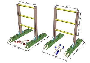 How to Build a DIY Wooden Ladder Toss Game - TheDIYPlan