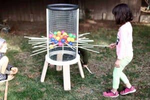 How to Build a Giant DIY Kerplunk Game for Outdoors - TheDIYPlan