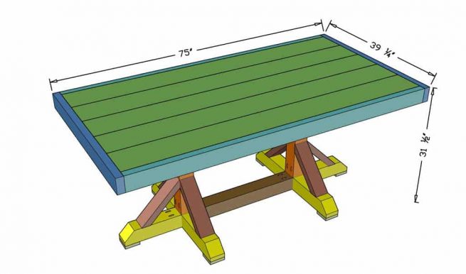 How to Build a DIY Farmhouse Dining Table - TheDIYPlan