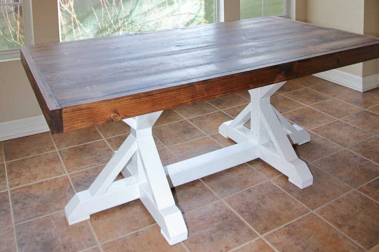 How to Build a DIY Farmhouse Dining Table - TheDIYPlan