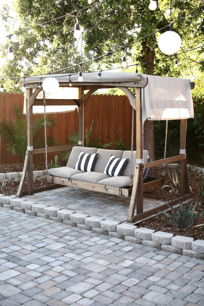 How to Build an Outdoor Arbor Swing - TheDIYPlan