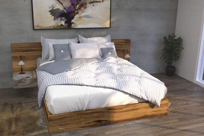 How to Build a DIY Floating Bed for a Queen Size Mattress - TheDIYPlan