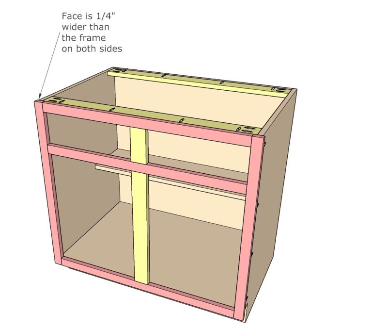 How to Build Kitchen Base Cabinet (Double Doors and Drawers) - TheDIYPlan